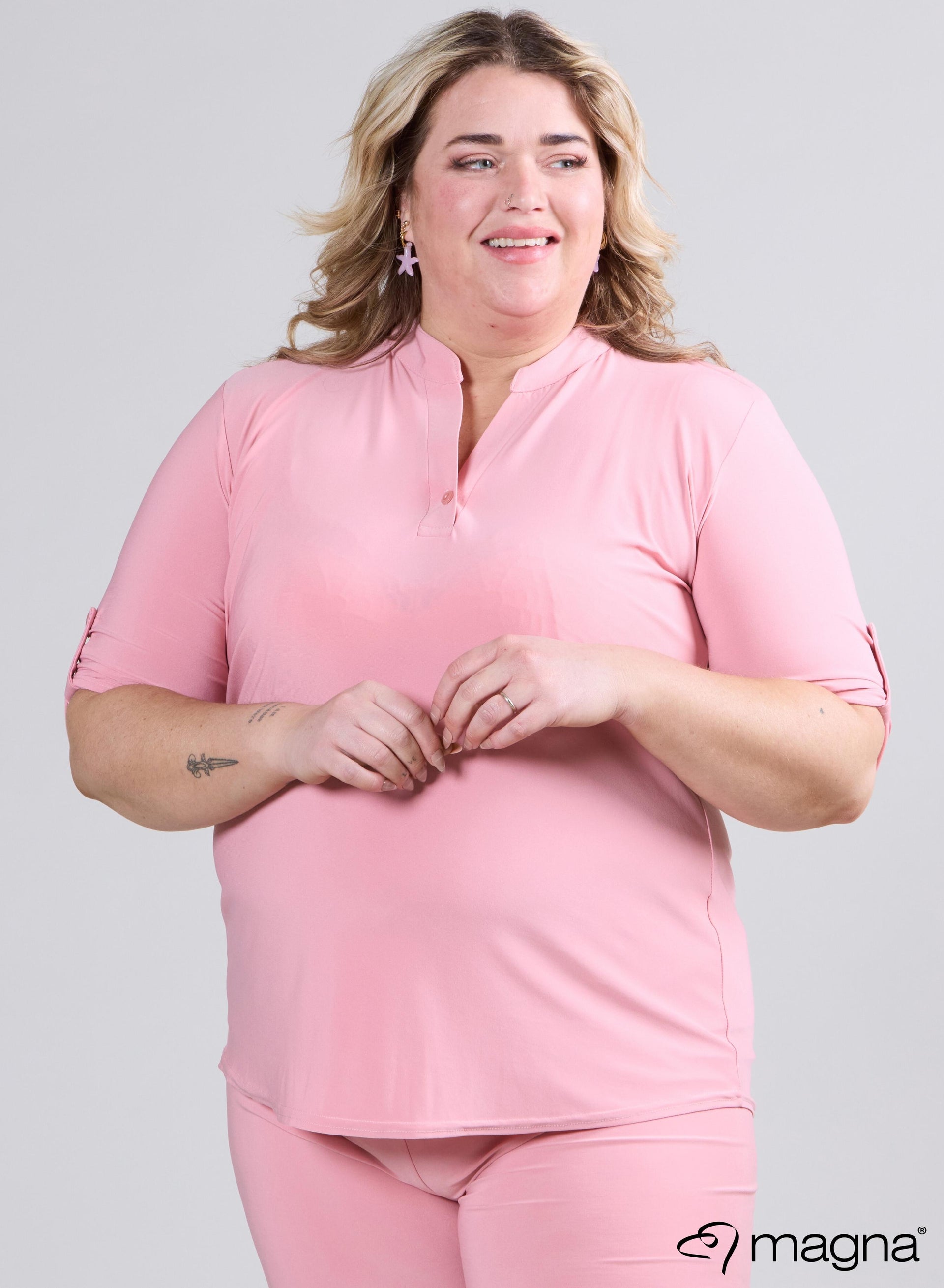 Magna Roll up Classic Shirt Dust Pink – MyStyleSquad