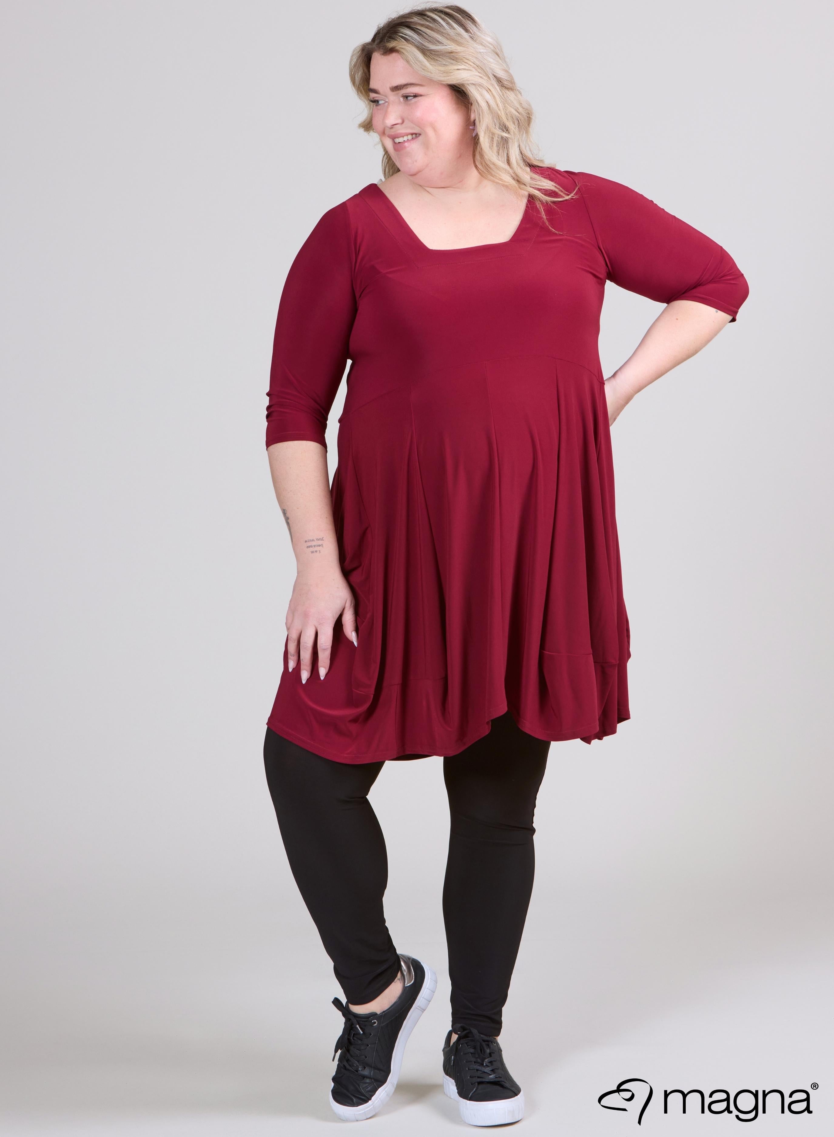 Magna Dress Solid Wine Red – MyStyleSquad