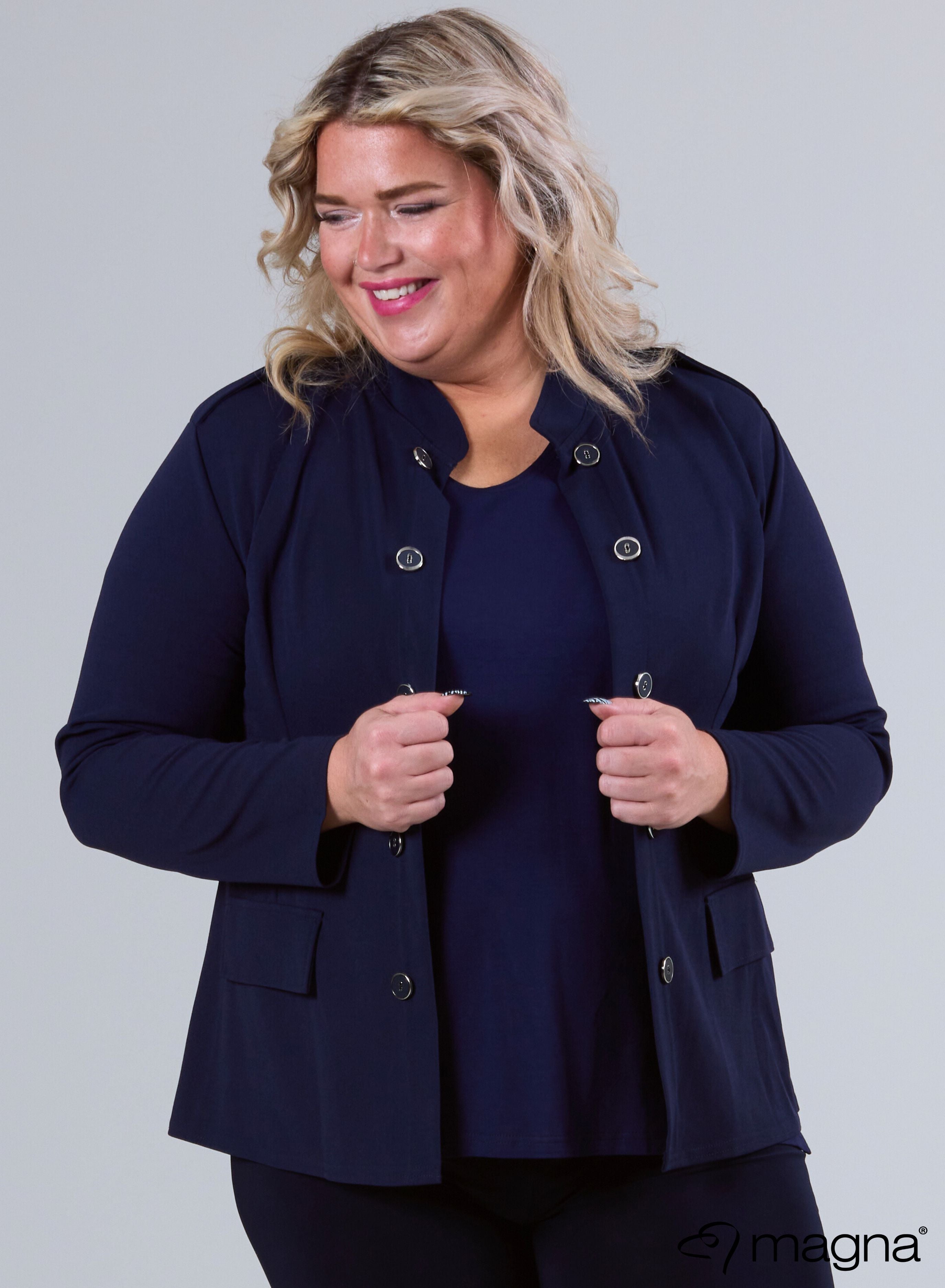 Magna Short Button Sailor Jacket Navy – MyStyleSquad