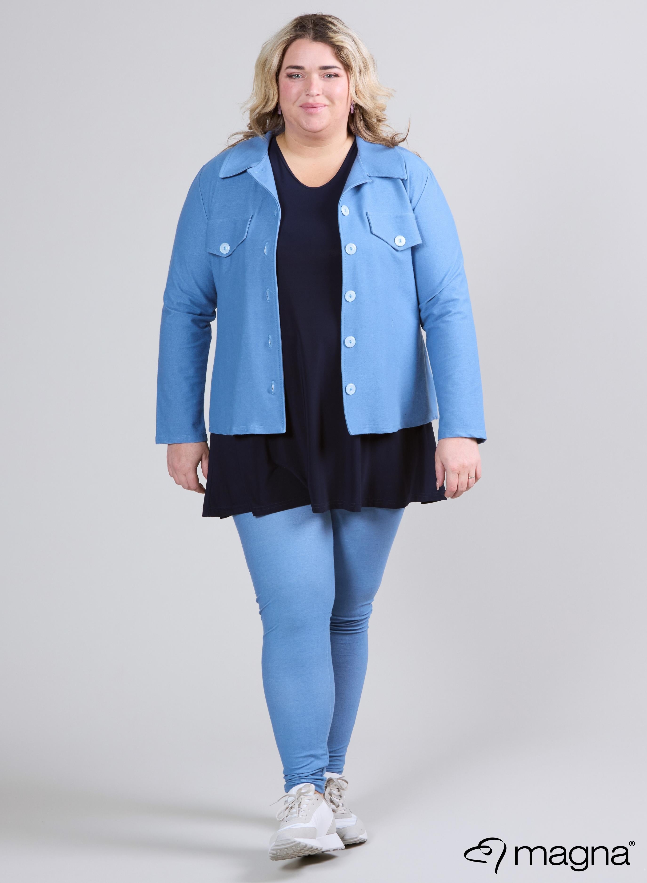 Magna Stretch Denim Button Jacket Donker Hemelsblauw – MyStyleSquad