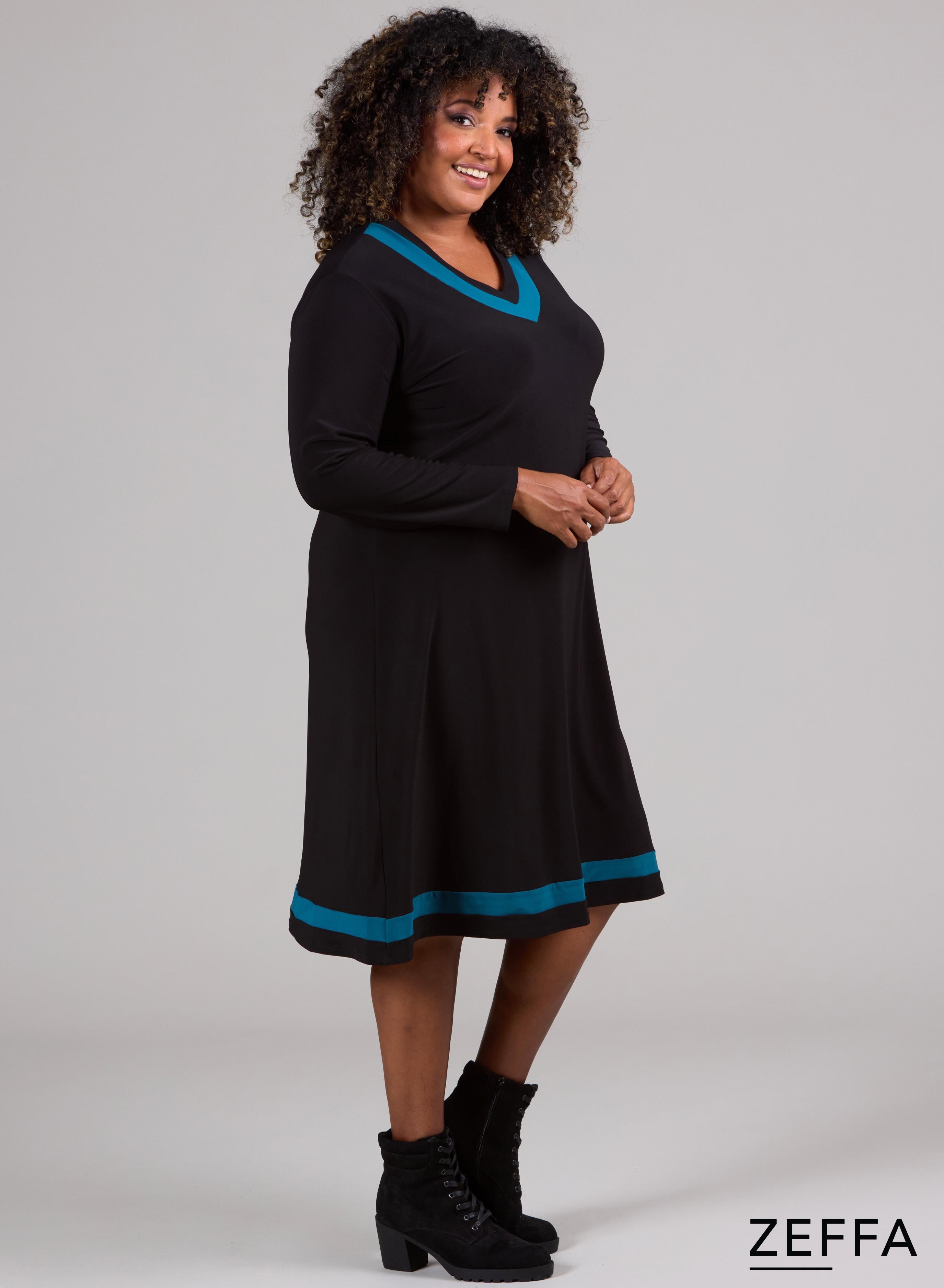 Zeffa V-Elements Dress Petrol – MyStyleSquad